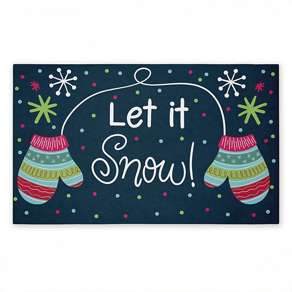 Stupell Home Decor Let It Snow Mittens Door Mat