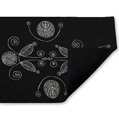 Stupell Home Decor Minimal Elementals on Black Door Mat