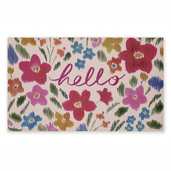 Stupell Home Decor Ikat Flowers Door Mat