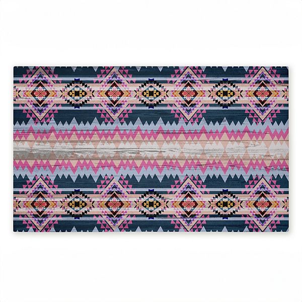 Stupell Home Decor Boho Geometric Stripes Door Mat