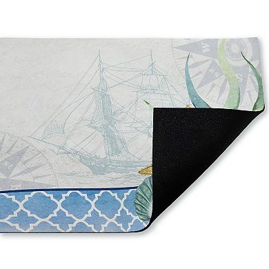 Stupell Home Decor Bayside Anchor & Compass Door Mat