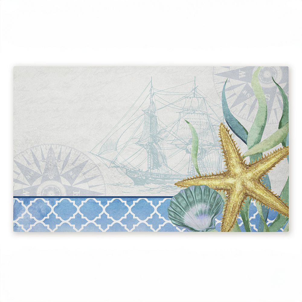 Stupell Home Decor Bayside Anchor & Compass Door Mat