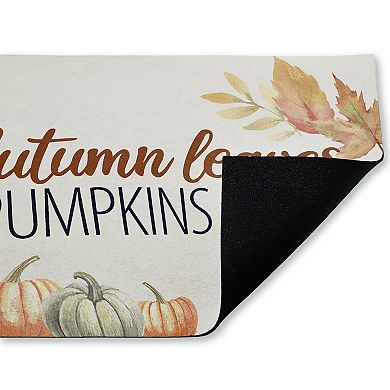 Stupell Home Decor Autumn Leaves & Pumpkins Please Door Mat
