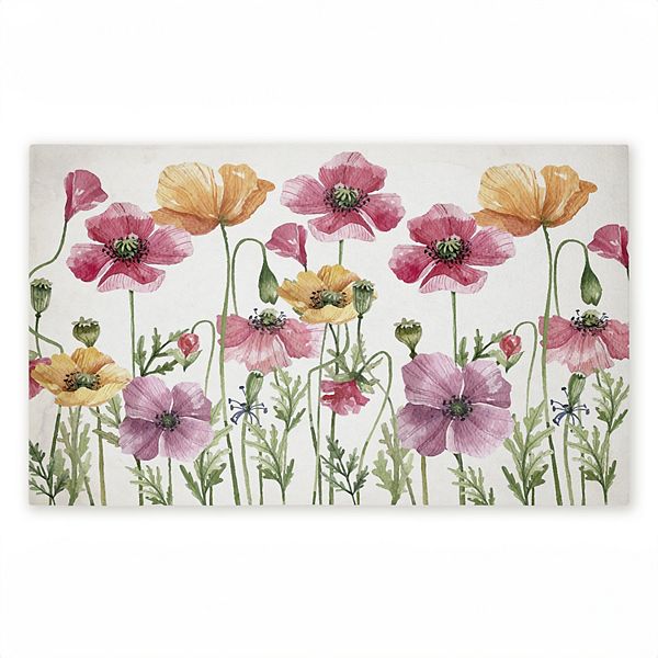 Stupell Home Decor Poppy Place Flower Garden Door Mat
