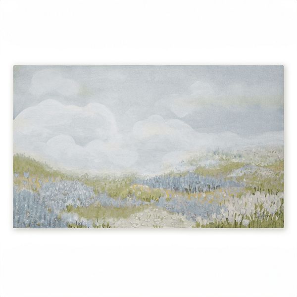 Stupell Home Decor Subtle Blue Floral Meadow Door Mat