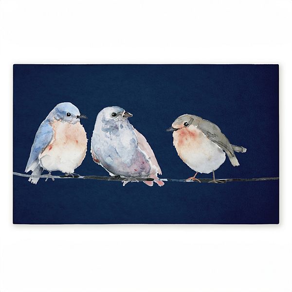 Stupell Home Decor Perched Trio of Song Birds Door Mat