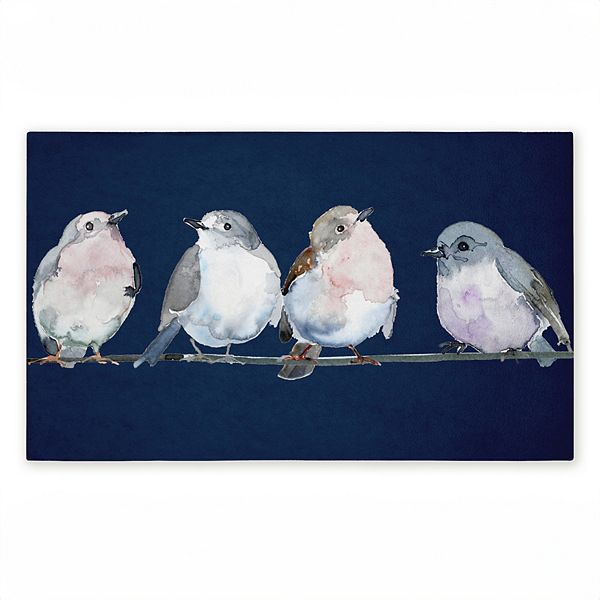 Stupell Home Decor Perched Foursome of Birds Door Mat