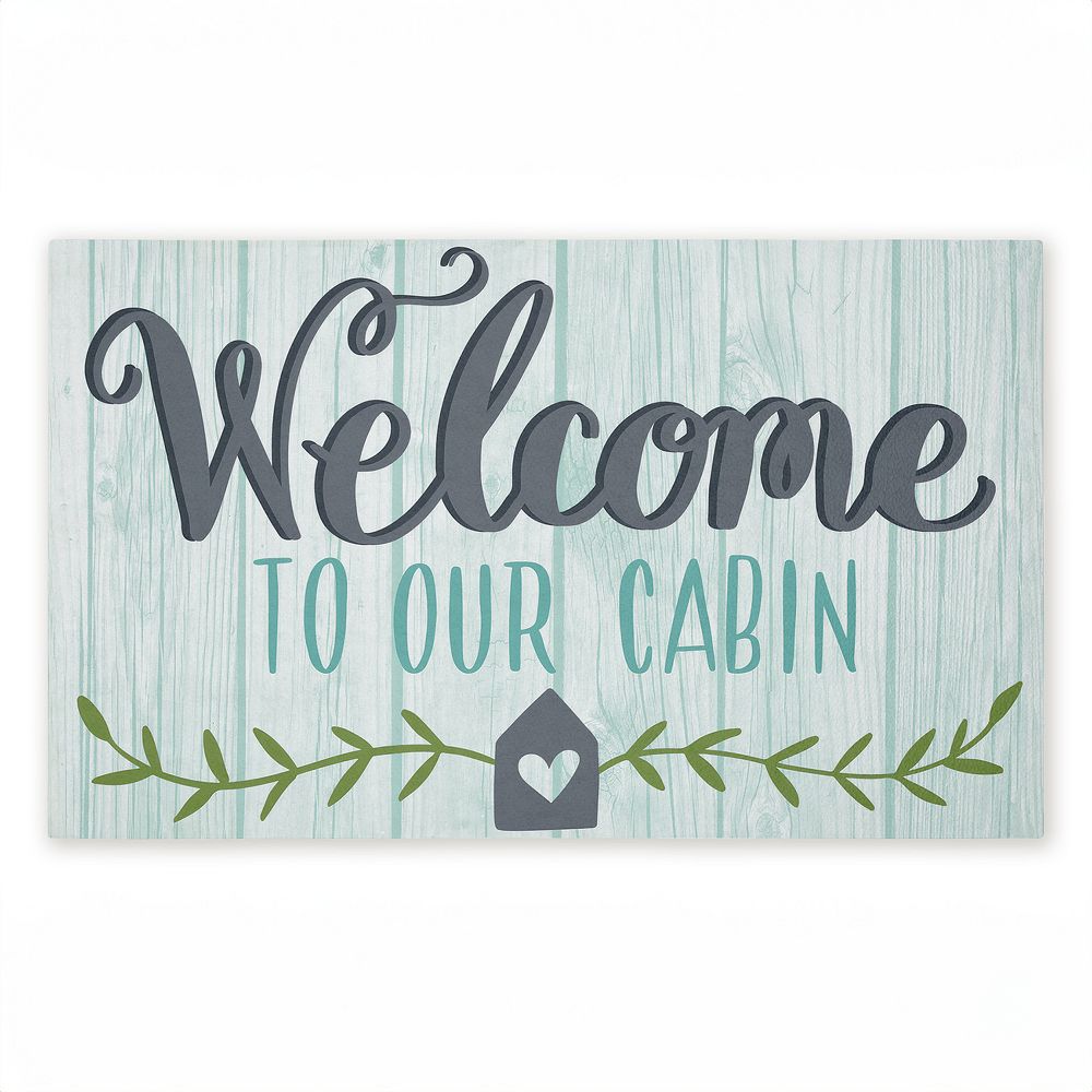 Stupell Home Decor Cabin Welcome Whimsical Script Door Mat