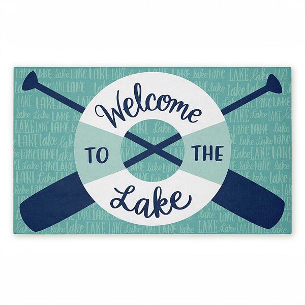 Stupell Home Decor Welcome Lake Float & Paddles Door Mat