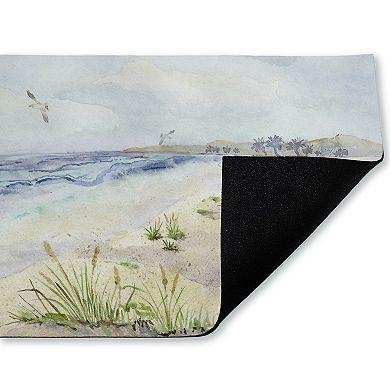 Stupell Home Decor Seagull by Beach Shore Door Mat