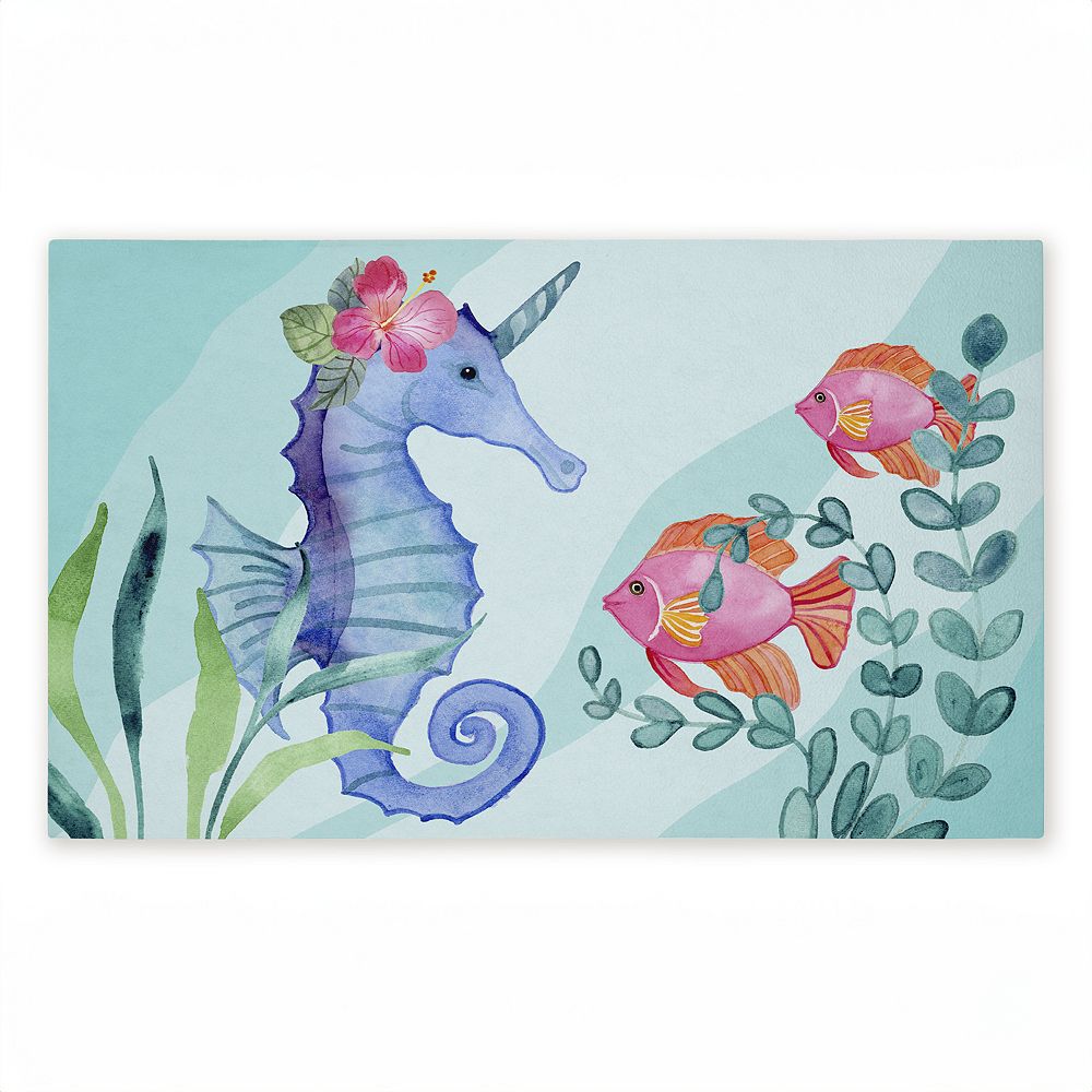 Stupell Home Decor Horned Seahorse & Fish Door Mat