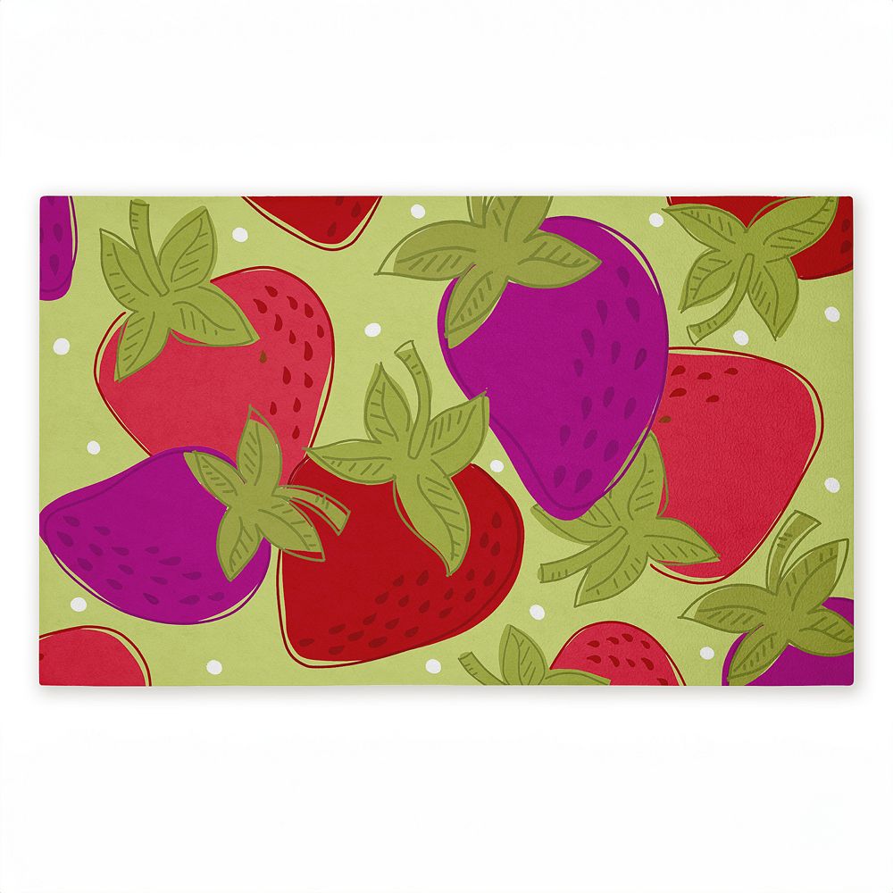 Stupell Home Decor Fun Fruit Strawberries Door Mat