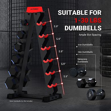 HARISON Heavy Duty Dumbbell Rack Stand, Stable A-frame Design for Home ...