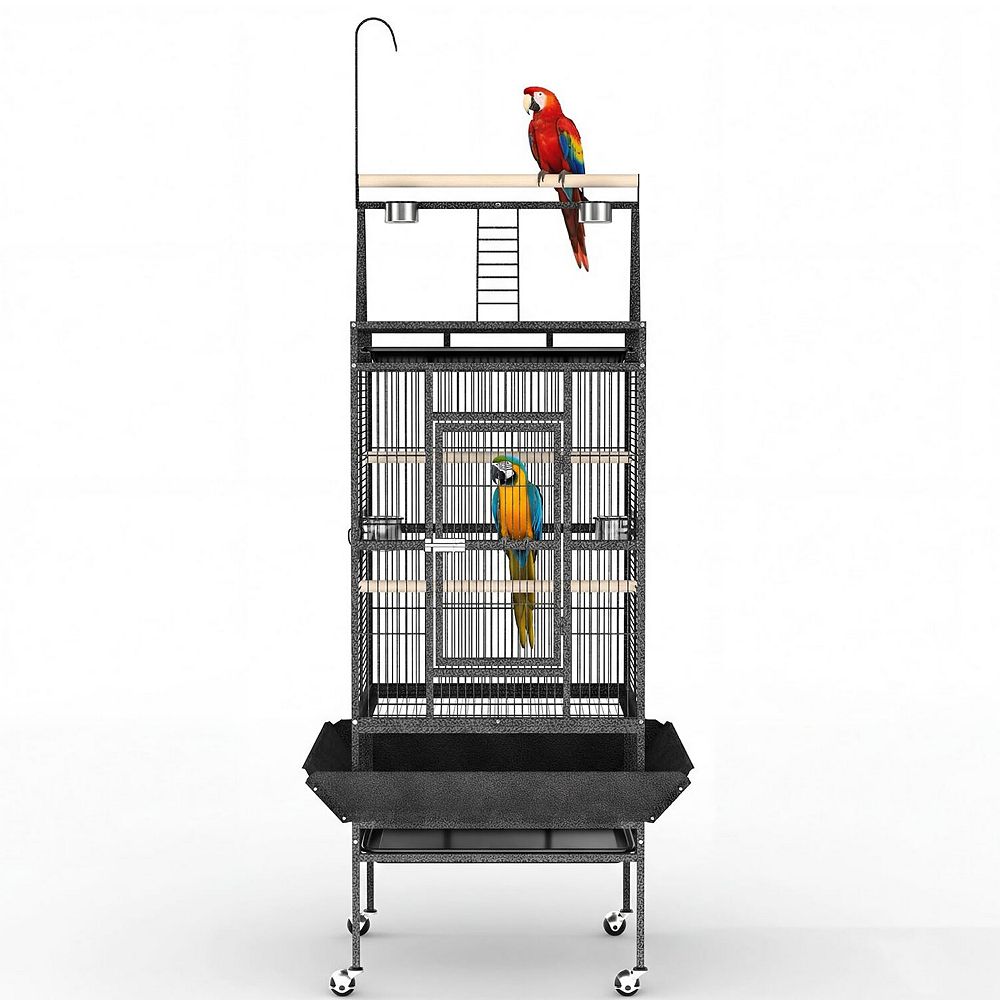 82 Inch Large Bird Cage, Bird Cage with Playground, Feed Bowls, Wide ...