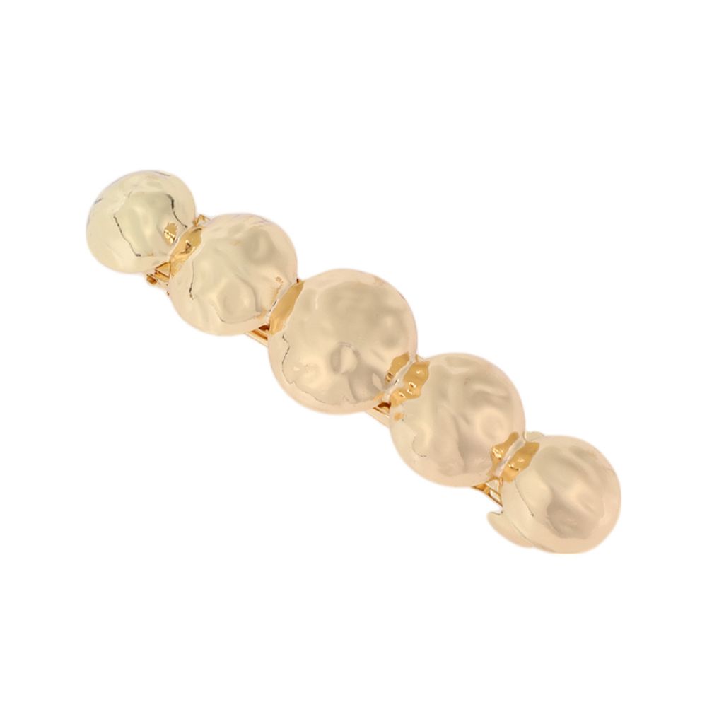 Elegant Round Hair Clips for Home Gold Tone 1 Pc