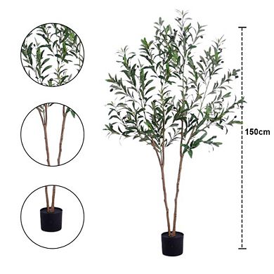 Tall Artificial Olive Tree Realistic Fake Olive Tree With Adjustable ...