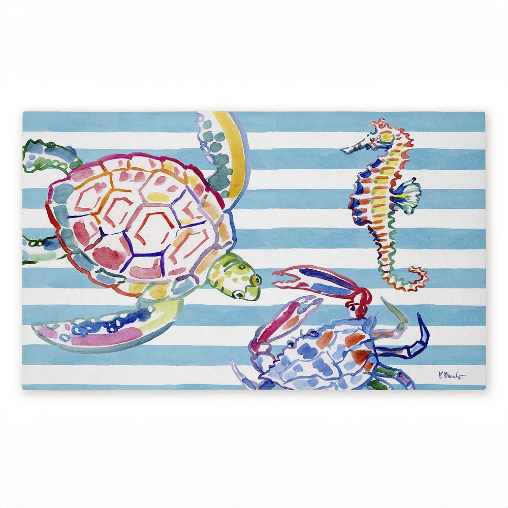 Stupell Home Decor Brushstroke Sea Life Door Mat