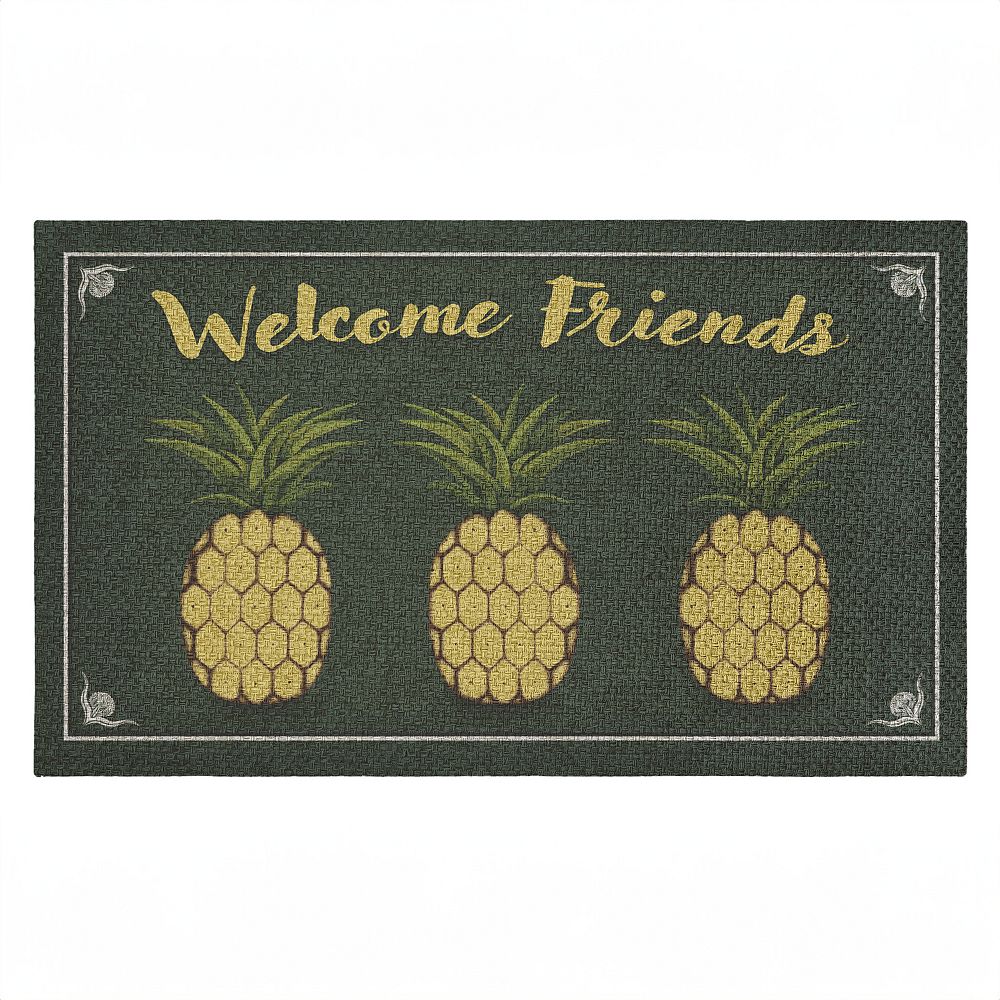 Stupell Home Decor Welcome Friends Pineapples Welcome Mat