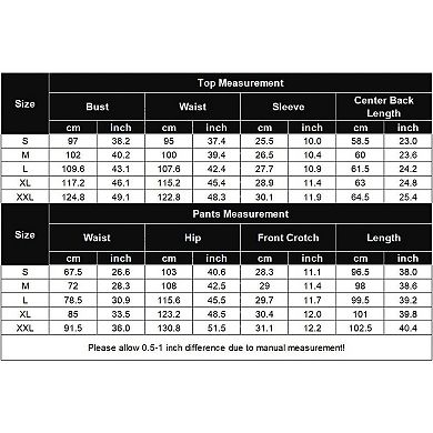 Ekouaer Womens Jogger Pajamas Sets 2 Piece Raglan Short Sleeve Pjs ...