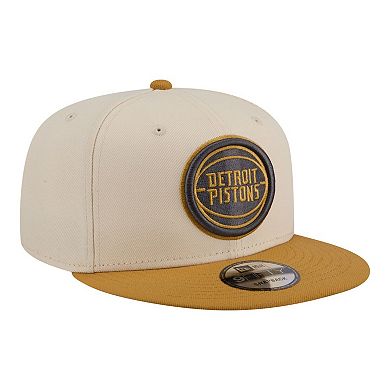 Men's New Era Cream/Tan Detroit Pistons Two-Tone Color Pack 9FIFTY ...