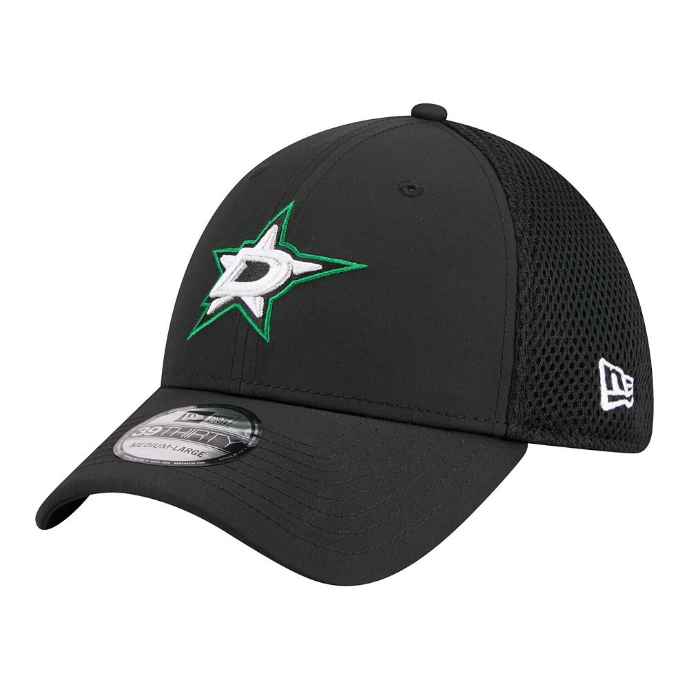 Men's New Era Black Dallas Stars Logo 39THIRTY Flex Hat