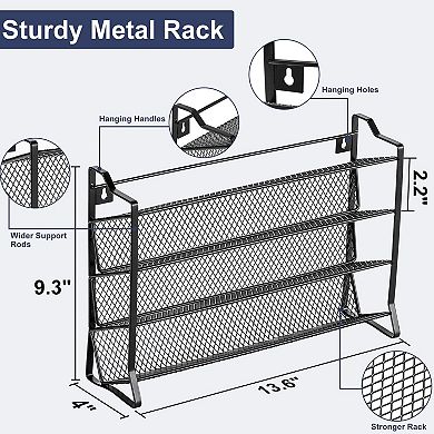 4-Tier Spice Rack with 28 Clear Jars, Funnel, Labels for Kitchen