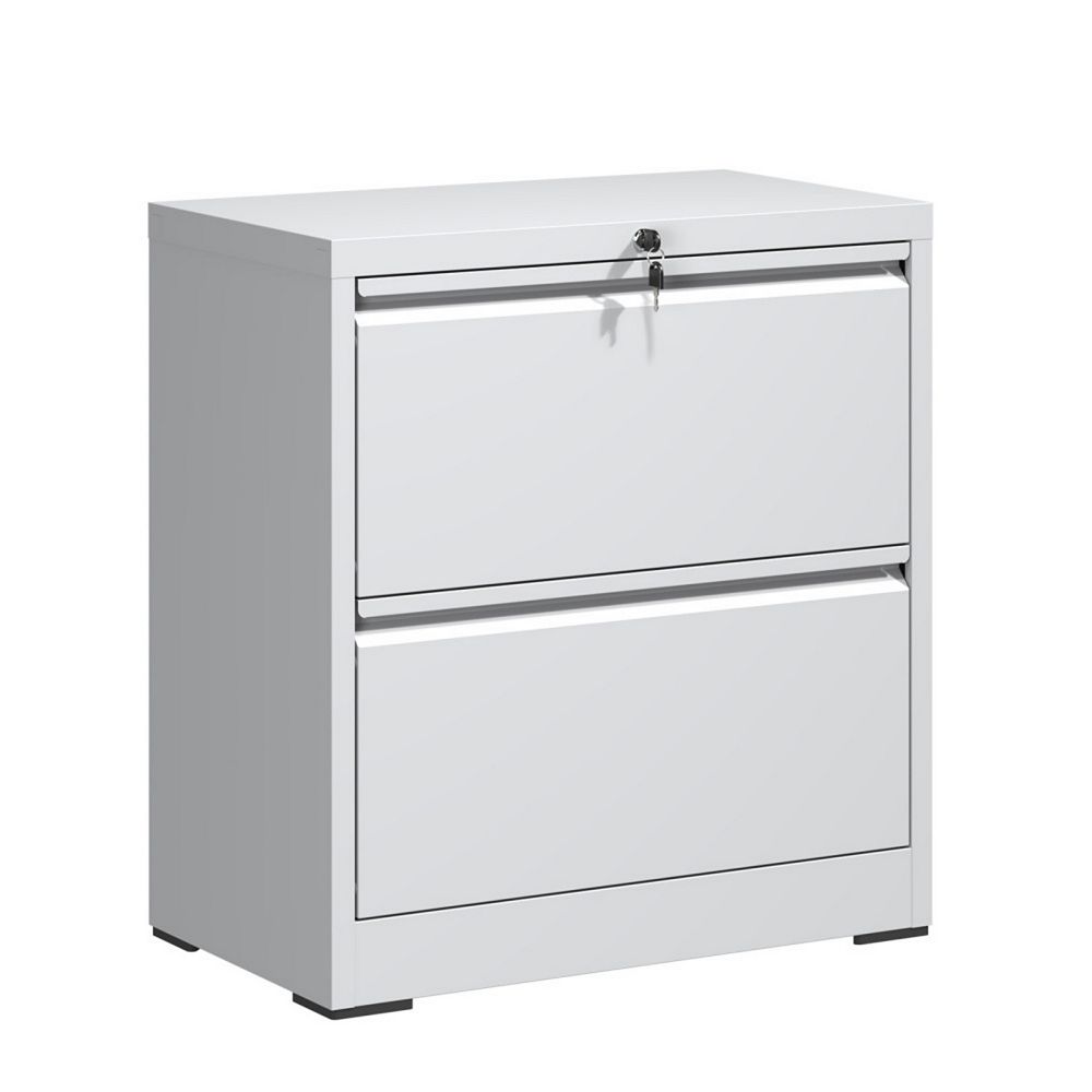 2 Drawer Lockable Metal File Cabinet, Quiet Slide Rails & Large Storage ...