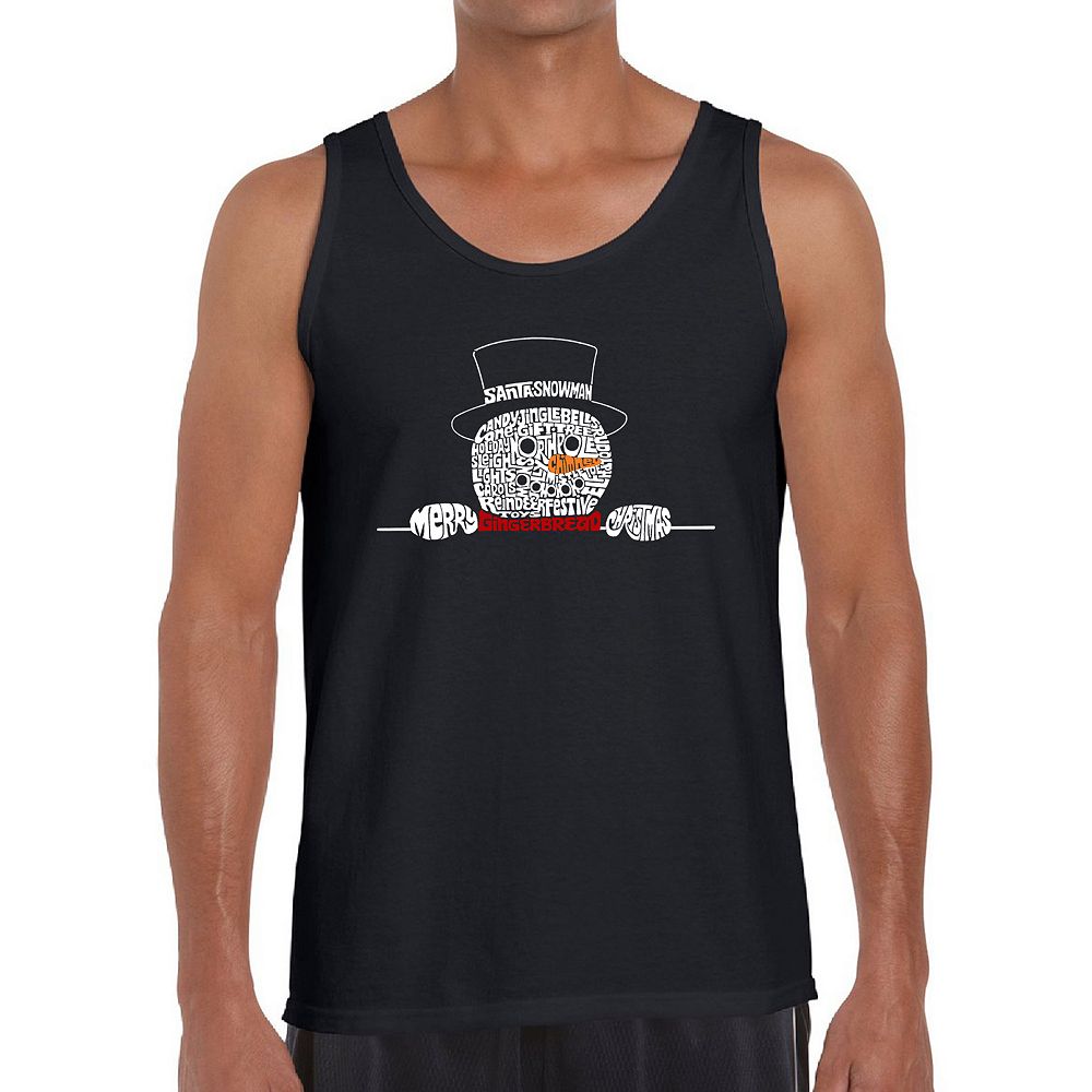 Peeking Snowman - Men's Word Art Tank Top