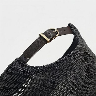 Women Straw Baseball Cap Lightweight Breathable Sun Hat Casual Summer ...