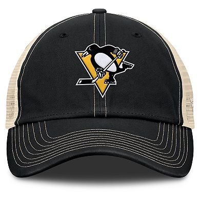 Men's Fanatics Black/Natural Pittsburgh Penguins Rival Trucker ...