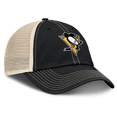 Men's Fanatics Black/Natural Pittsburgh Penguins Rival Trucker ...