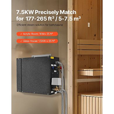 VEVOR Steam Generator, 7.5 kW Steam Shower System with Controller for ...