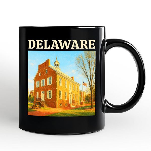 Historic Delaware Old State House Mug, Colonial Landmark Gift and Mid ...