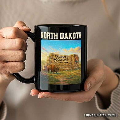 Scenic North Dakota State Theodore Roosevelt Park Mug, Bison Wildlife ...