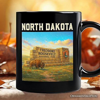 Scenic North Dakota State Theodore Roosevelt Park Mug, Bison Wildlife ...