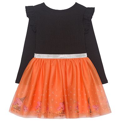 Baby & Toddler Girl Peppa Pig Trick or Treat Long Sleeve Dress