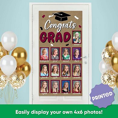 Maroon Grad Kraft Photo Banner, Brown Paper K-12 Timeline Display 4x6 ...