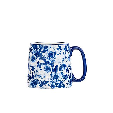 10 Strawberry Street Bella Blue Peonies Espresso Demitasse Stack 4 ...