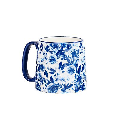 10 Strawberry Street Bella Blue Peonies Espresso Demitasse Stack 4 ...