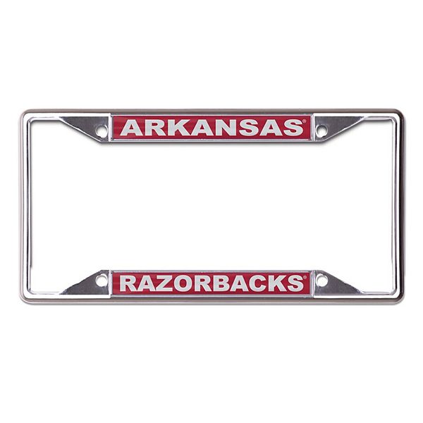 WinCraft Arkansas Razorbacks Printed Wordmark Metal License Plate Frame