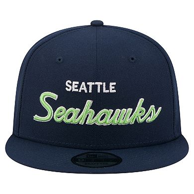 Men's New Era College Navy Seattle Seahawks Core Team Script 9FIFTY ...