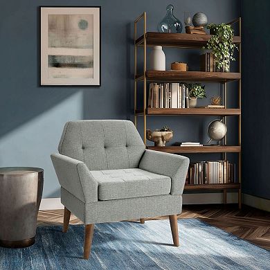 510 Design Newtin Mid-Century Modern Upholstered Arm Chair
