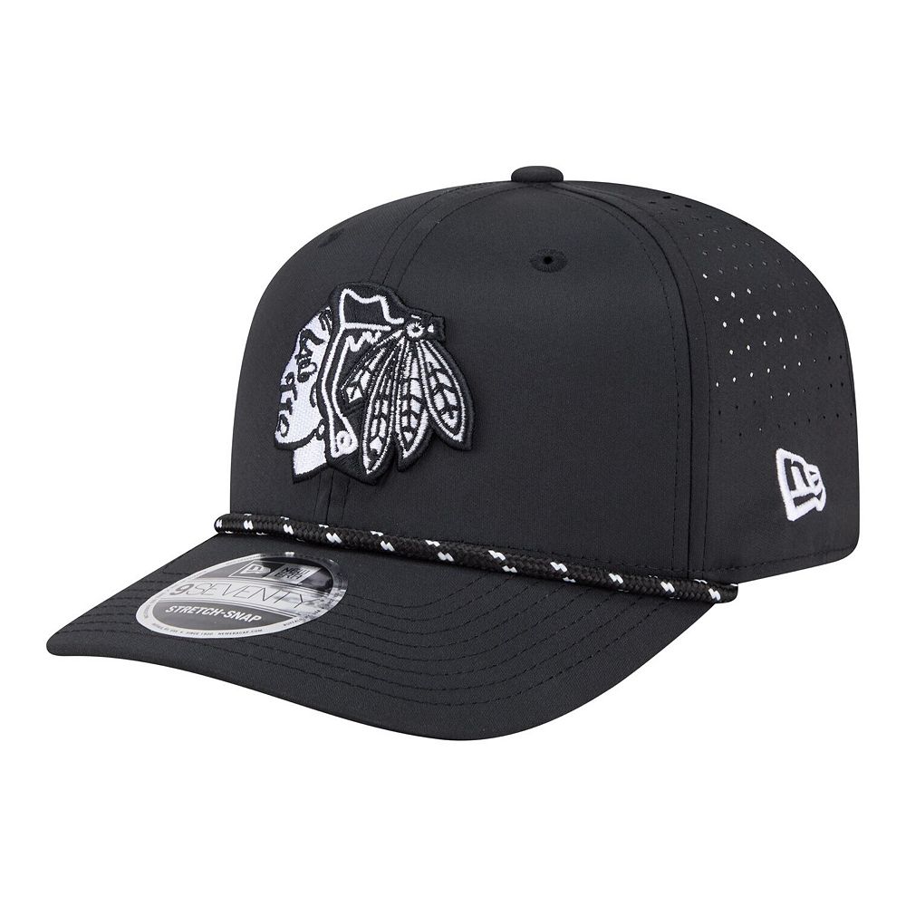 Men's New Era Black Chicago Blackhawks Sport Vented 9SEVENTY Rope ...