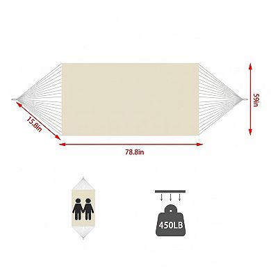Double Boho Macrame Hammock w Elegant Tassels Patio/Beach/Wedding Decor ...