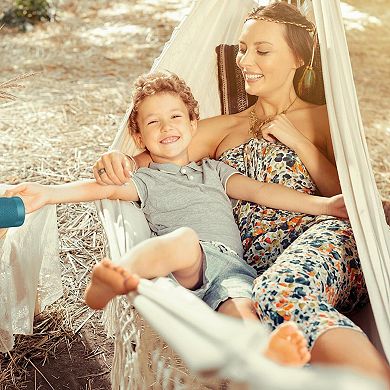 Double Boho Macrame Hammock w Elegant Tassels Patio/Beach/Wedding Decor ...