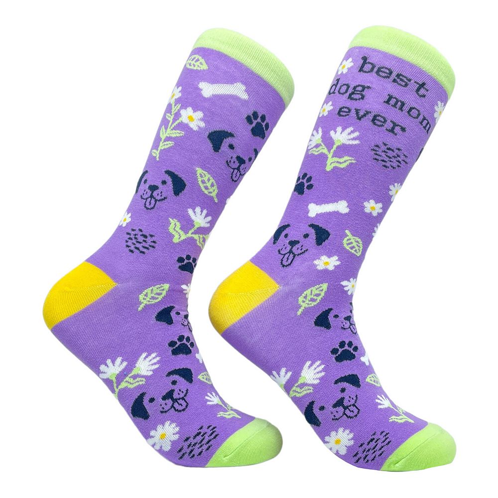 Women's Best Dog Mom Ever Socks Funny Mothers Day Pet Puppy Animal ...