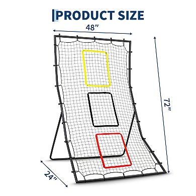 6x4 FT Baseball and Softball Rebounder Net Pitchback Trainer for ...
