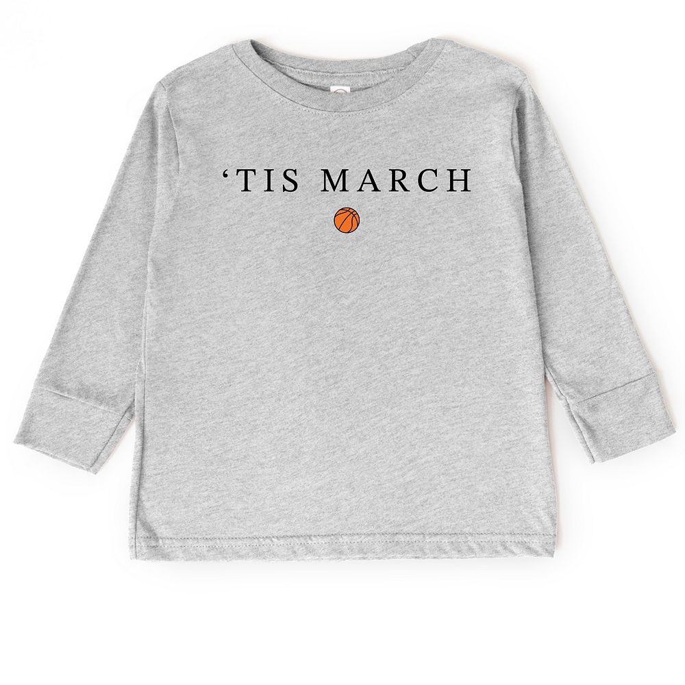 Tis March Typewriter - Toddler Long Sleeve Graphic Tee