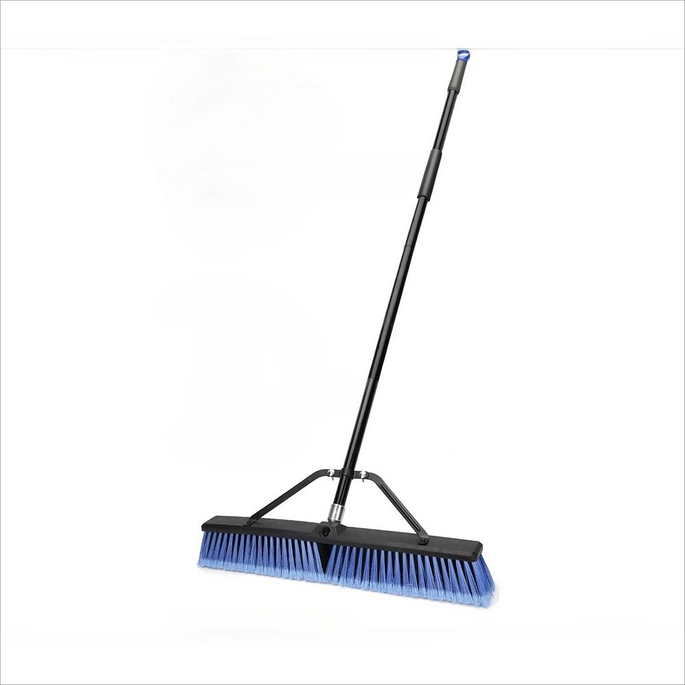 Push Broom 24 Inch Outdoor for Deck Driveway Garage Cleaning
