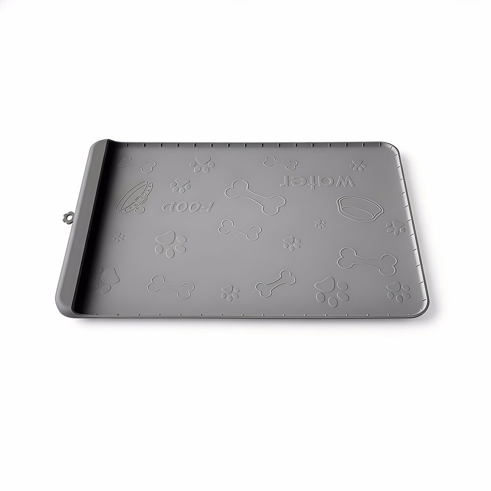 Silicone Dog Mat Large Pet Feeding with Residue Collection Pocket